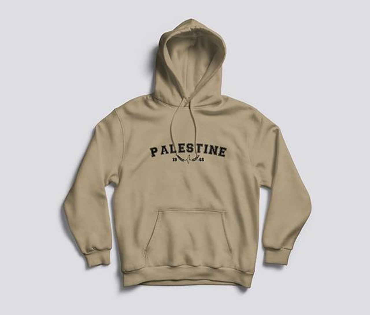 Palestine 1948 Hoodie | Handala Back – Unisex Fleece – The Olive Tree